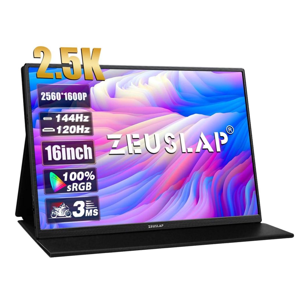 Buy ZEUSLAP P16K Monitor 2560*1600 16" 2.5K 144hz Portable Monitor 16: ...