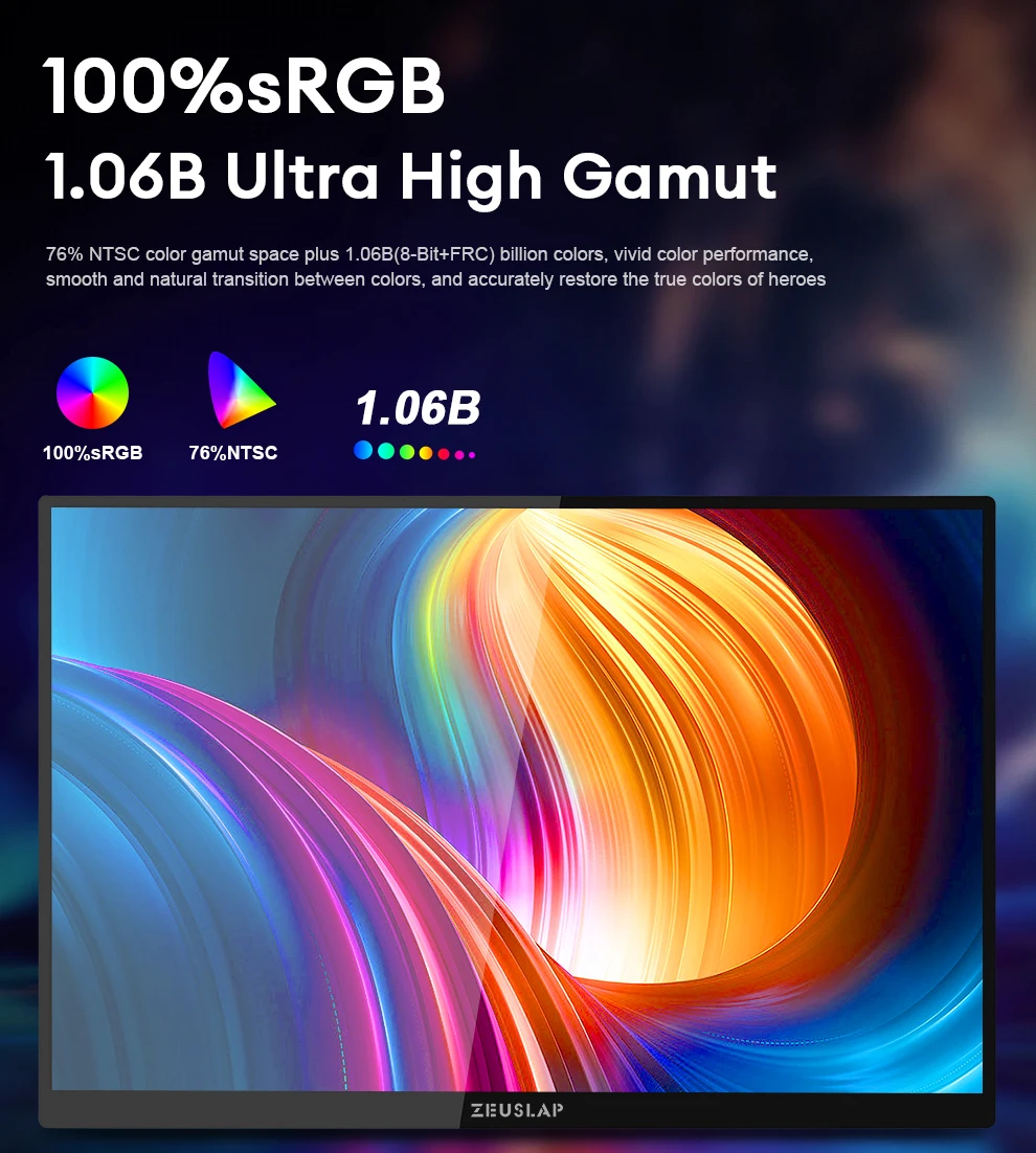 Buy ZEUSLAP P16KT Touch Screen Portable Monitor 16" 2.5K 144hz 2560* ...