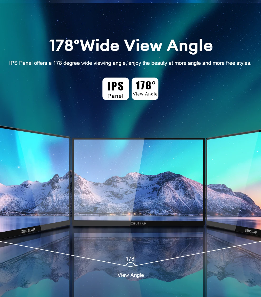 Buy ZEUSLAP P16KT Touch Screen Portable Monitor 16" 2.5K 144hz 2560* ...